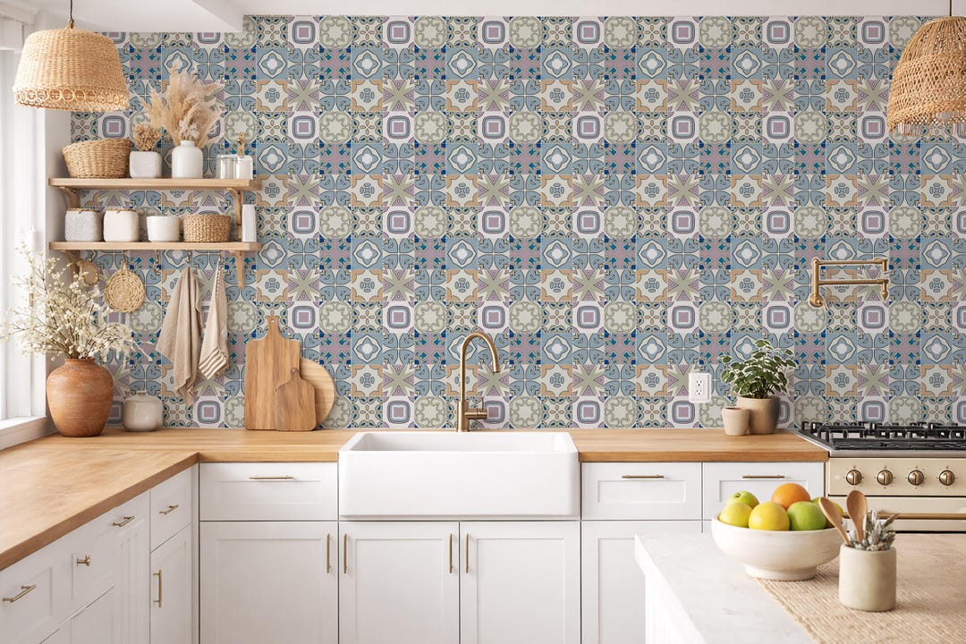 Solara Patchwork Peel & Stick Tile – Waterproof PVC Floor and Kitchen ...