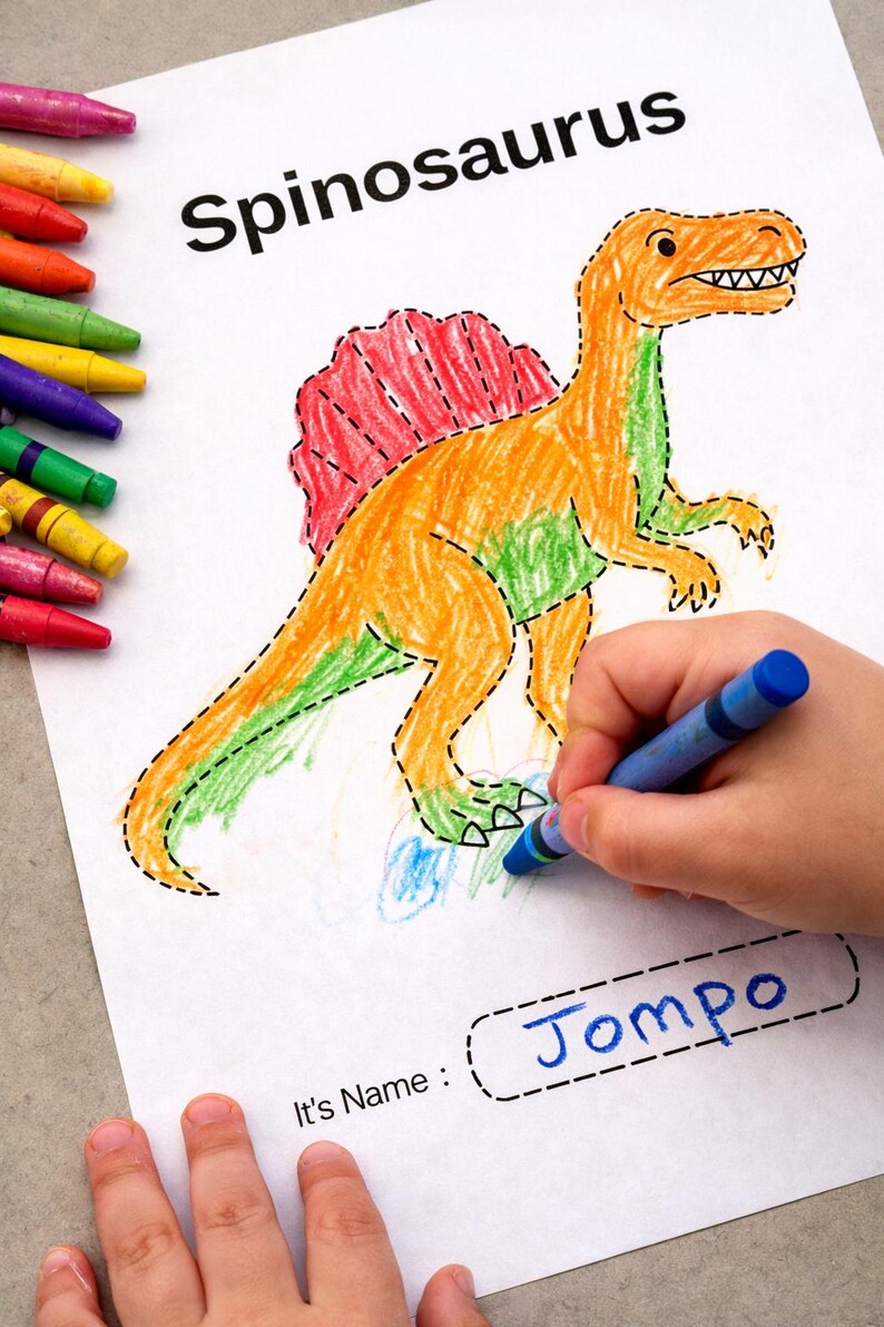 Dinosaur Coloring Pages: 10 Fun Printable Designs for Kids Worksheet ...