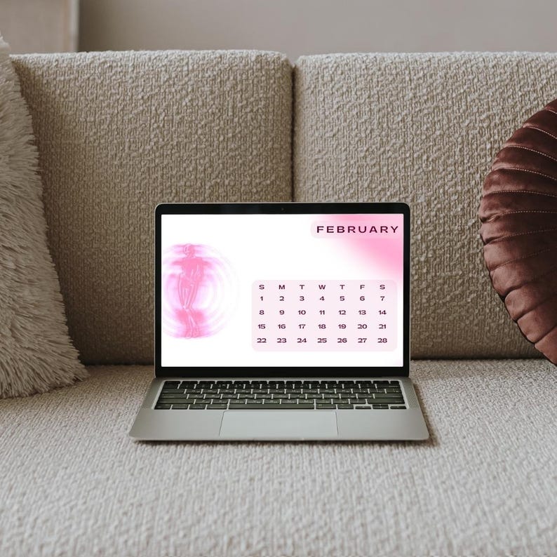 Pink Themed 2026 Digital Calendar / 12 Month Printable Planner PDF - Etsy