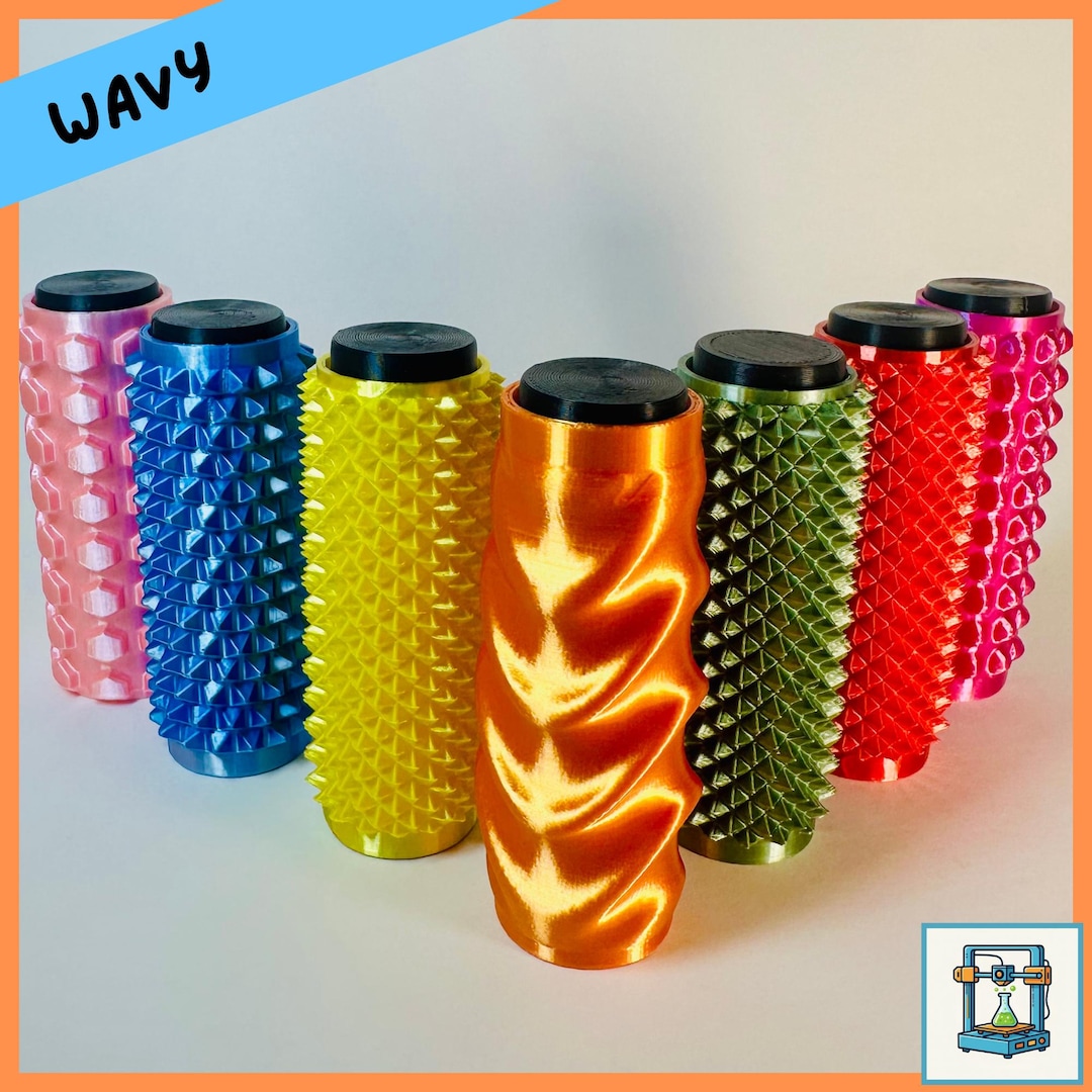 WAVY Clicky Stick Sensory Roller Keychain - Tactile Stress Relief Toy ...