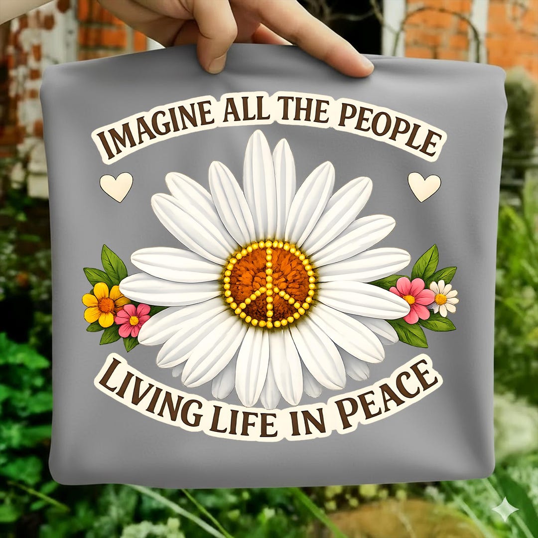 Hippie Daisy Peace Sign Vintage Quote (digital Download) - Etsy