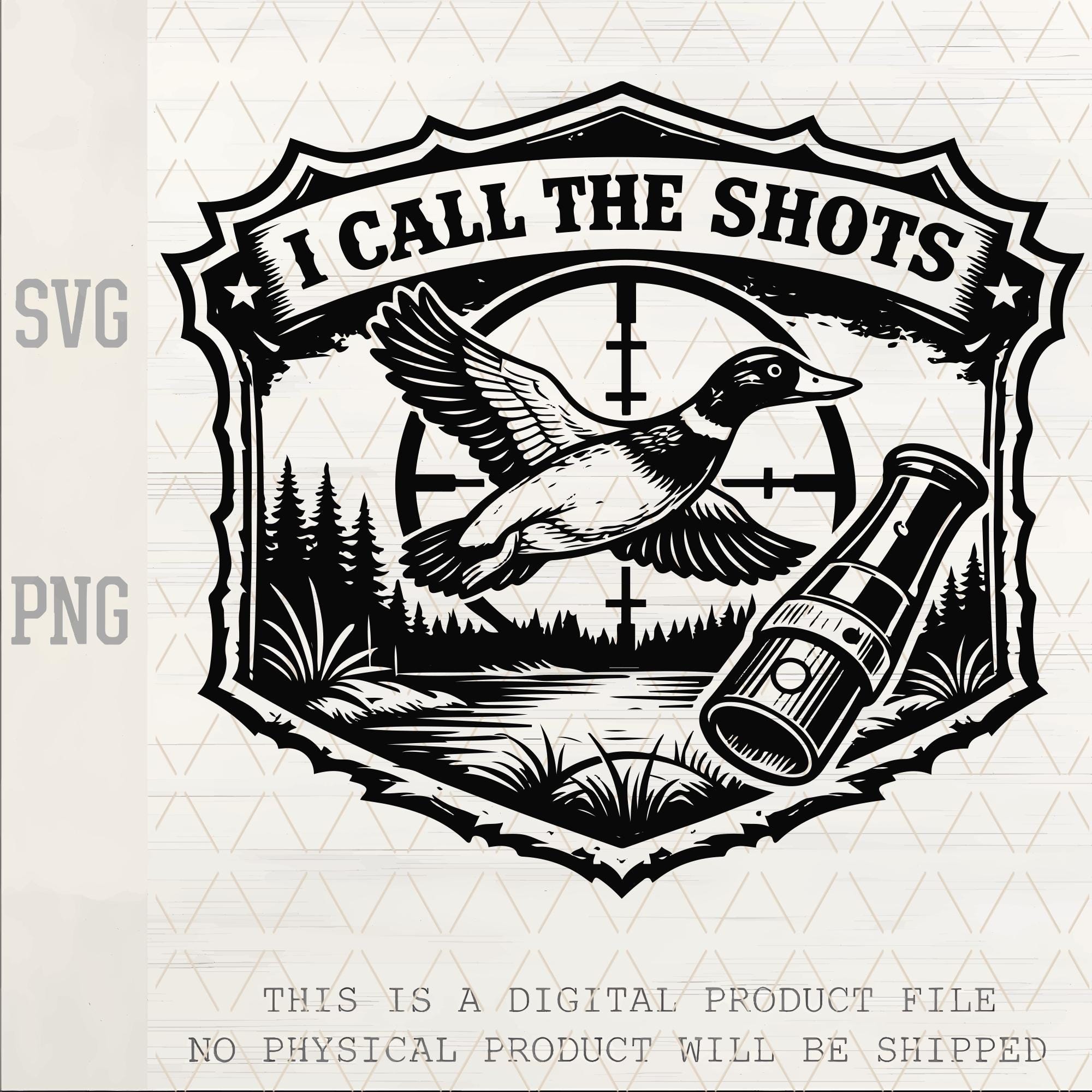 Duck Call SVG | Hunting Crosshair Badge, Laser Cut File - Etsy