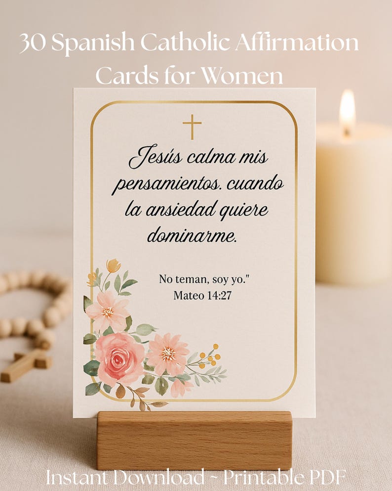 Catholic Affirmation Cards, Tarjetas Catolicas De Afirmación Para ...