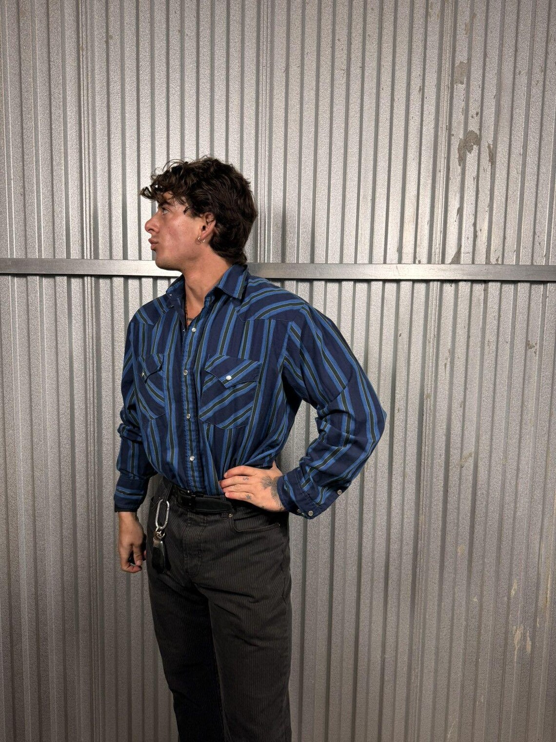 Vintage Toro Western Pearl Snap Pinstripe Western Shirt - Etsy