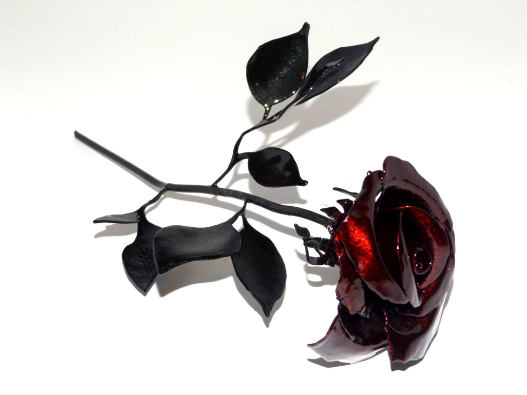 Metal Hand Crafted Long Stem Rose - Valentine's Day Rose - Romantic ...