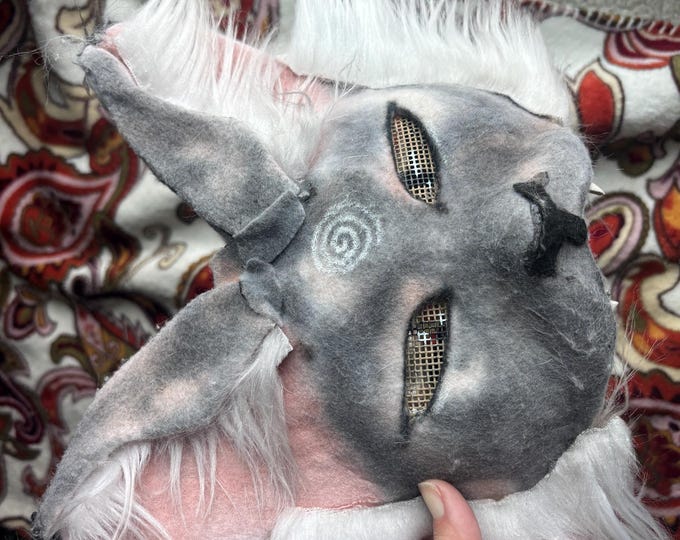 Grey Calico Lynx Therian Mask - Etsy