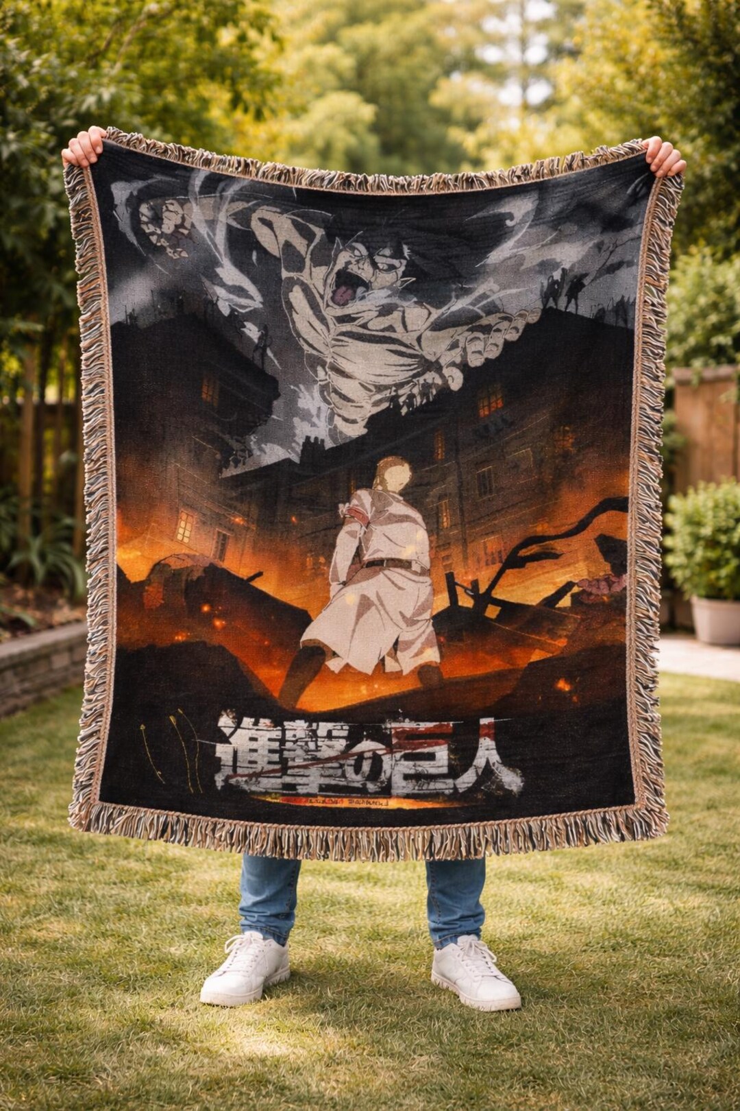AOT Woven Blanket – Titan Final Season Wall Art – Anime Home Decor Gift ...