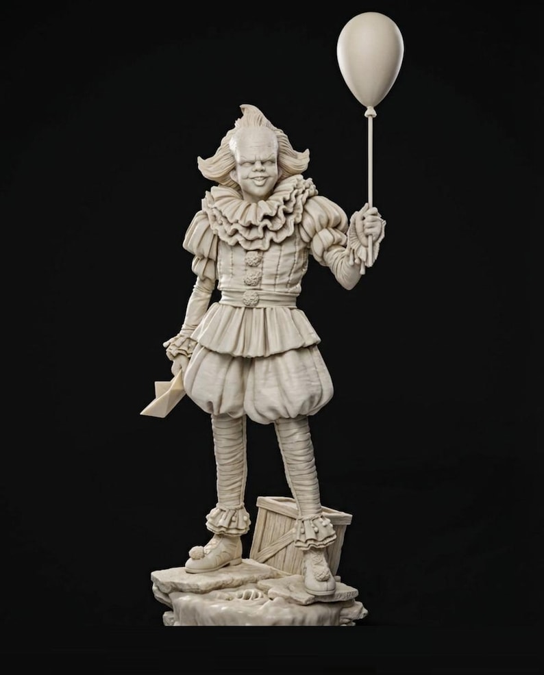 Pennywise STL | Horror Clown 3D Print Model | Scary Fan Art Statue STL ...