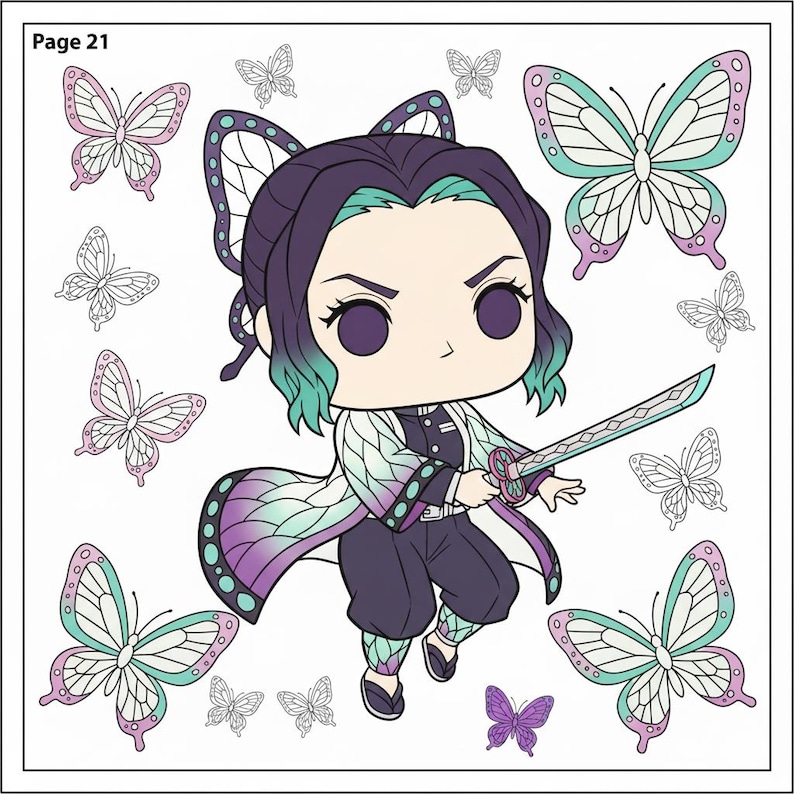 Demon Slayer Anime Coloring Pages – 40 Page Digital Download | Kimetsu ...