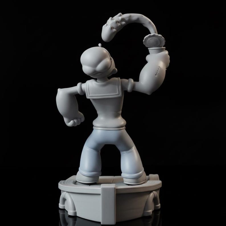 Popeye STL – 3D Printable Cartoon Figure | Classic Character Model - Etsy