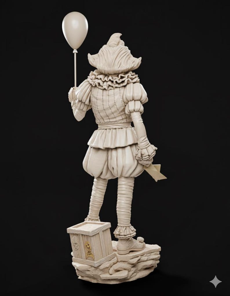 Pennywise STL | Horror Clown 3D Print Model | Scary Fan Art Statue STL ...