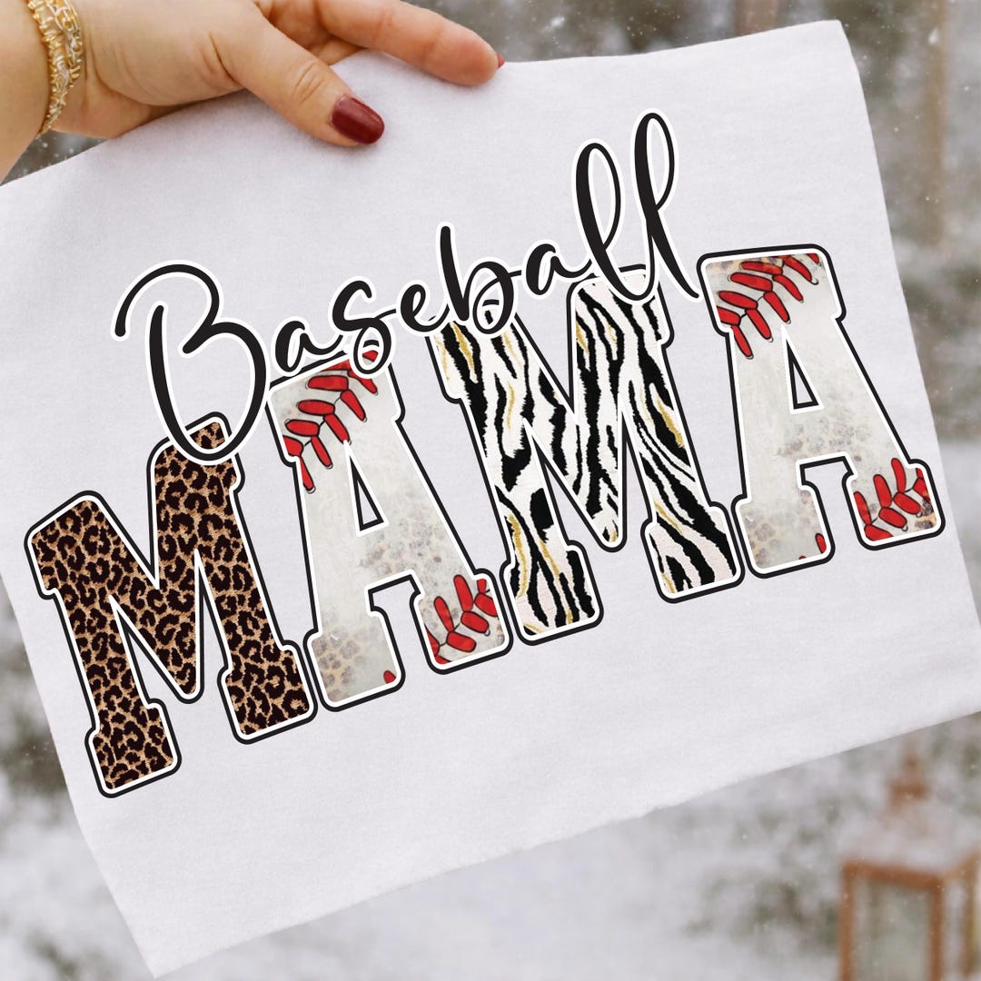 Baseball Mama PNG: Game Day Baseball Mom Shirt Design (digital Download ...