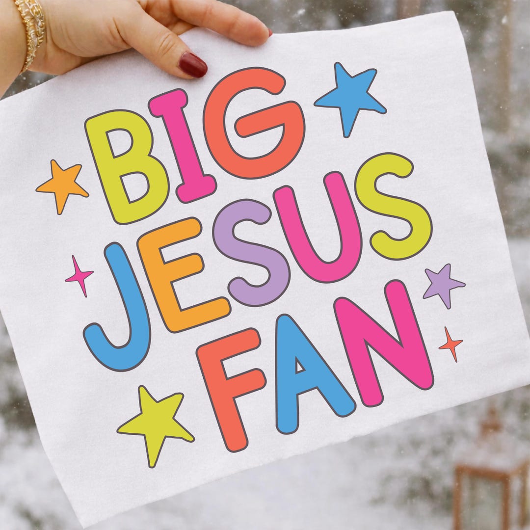 Big Jesus Fan SVG PNG: Christian Faith Shirt Design (digital Download ...
