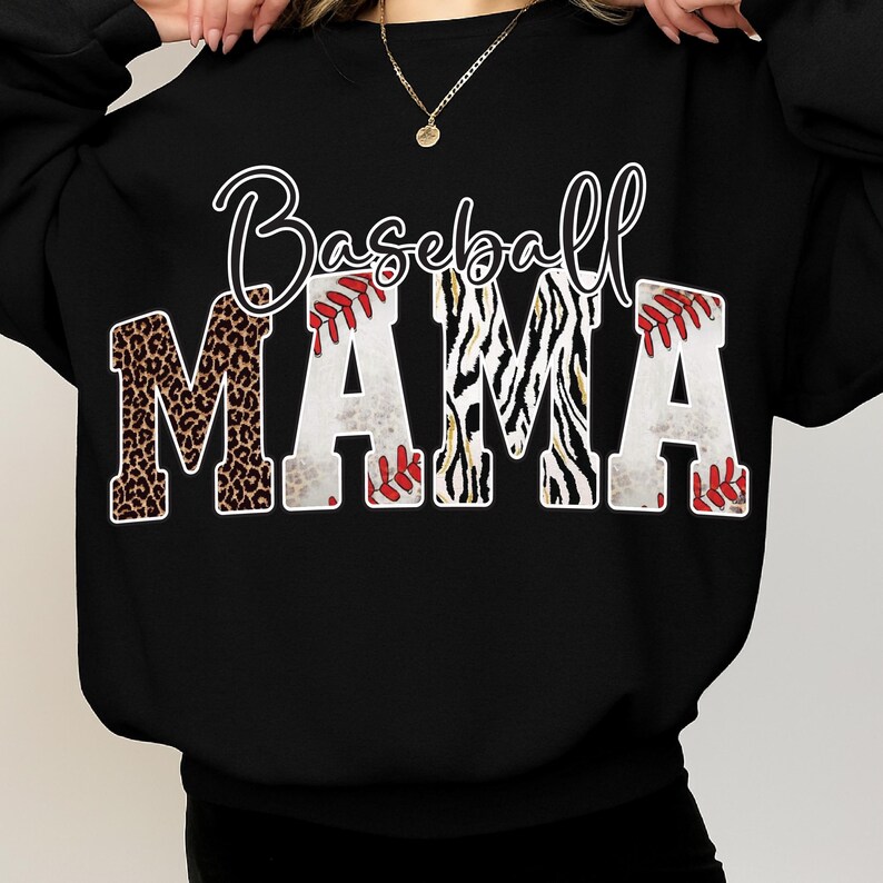 Baseball Mama PNG: Game Day Baseball Mom Shirt Design (digital Download ...
