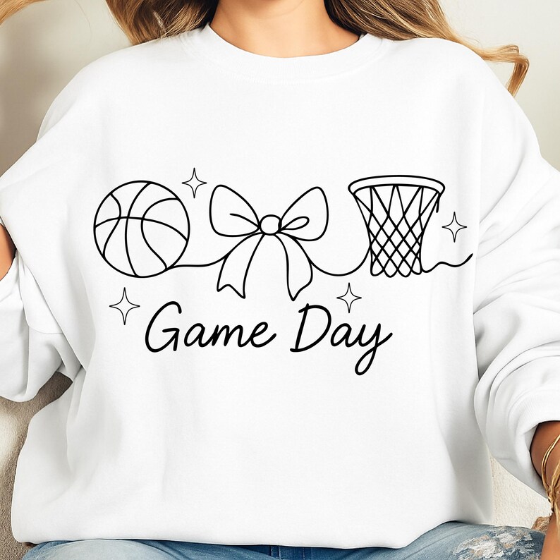 Game Day Line Art: Minimal Basketball Hoop Design (digital Download) - Etsy