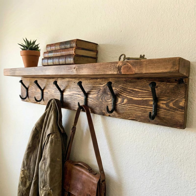 Rustic Coat Rack - Etsy