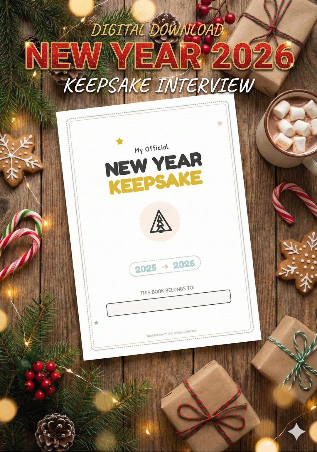 New Year 2026 Interview for Kids, Year in Review 2025 Printable, Time ...