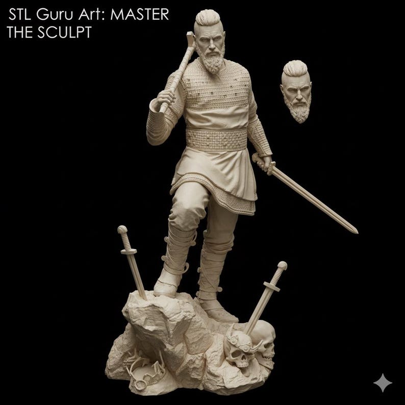 Ragnar Lothbrok – Viking Warrior Fan Art 3D Print STL - Etsy New Zealand