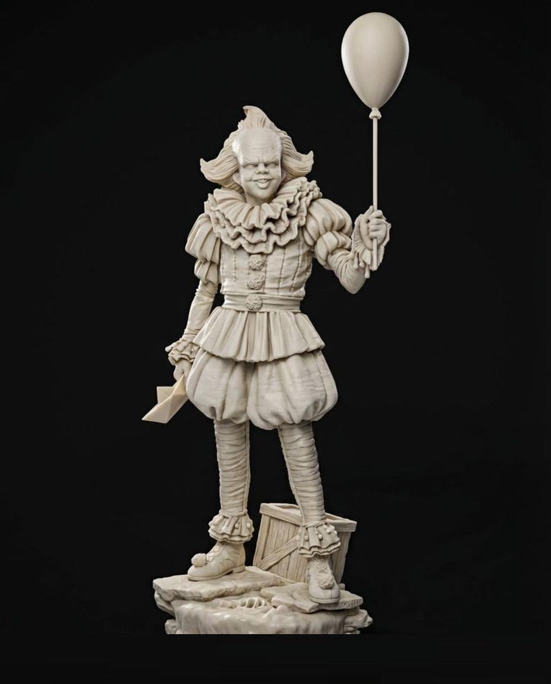 Pennywise STL | IT 3D Printable Horror Figure | 3D Print Model - Etsy