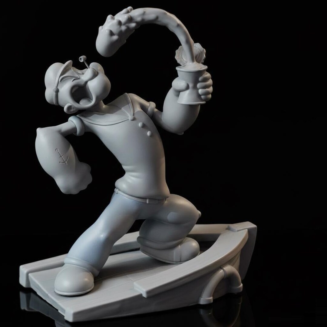 Popeye STL | Classic Cartoon 3D Printable Figure | 3D Print Model - Etsy
