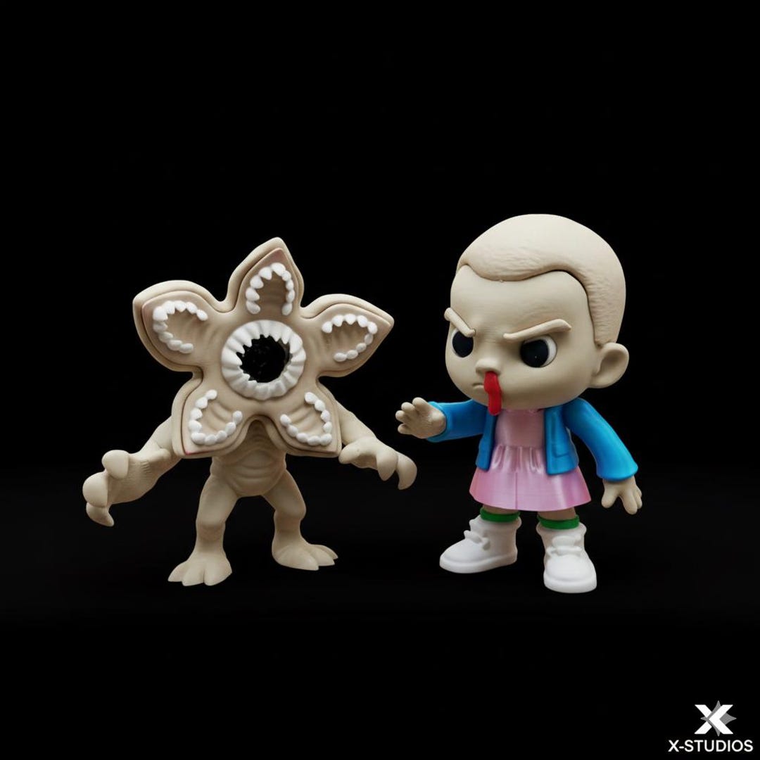 Demogorgon & Elf – Chibi Fan Art 3D Druck STL - Etsy.de