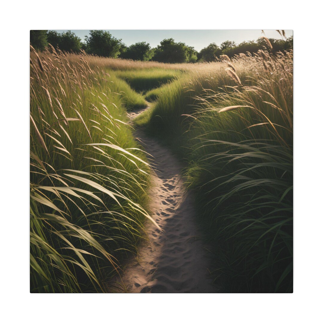 Prairie Serenity - Winding Path Landscape Canvas Print - Etsy