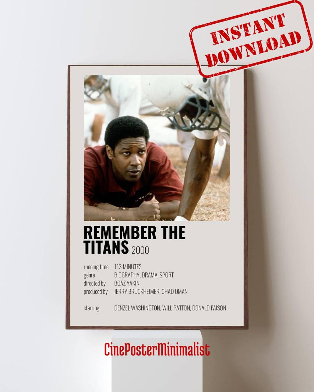 Remember the Titans Movie Print / Film Poster / Minimalist Movie ...