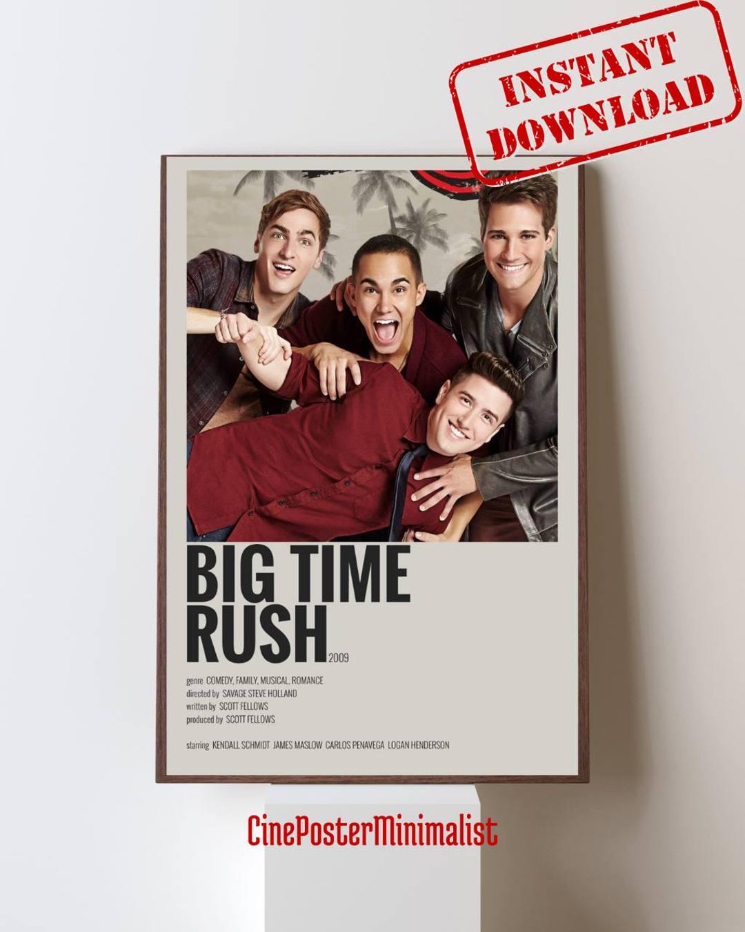 Big Time Rush Movie Print / Film Poster / Minimalist Movie Artwork ...