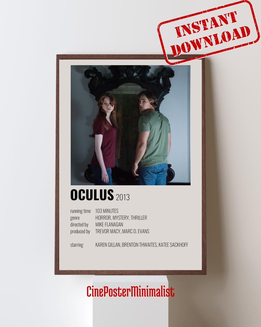Oculus Movie Print / Film Poster / Minimalist Movie Artwork / Digital ...