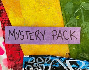 Assorted Handpainted Collage Papers, Gelli Print Paper, Multicolor ...