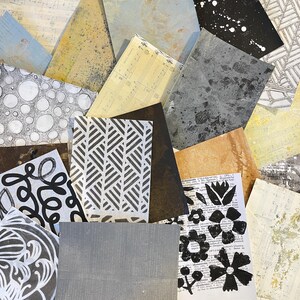 Neutral Collage Paper, Gelli Prints for Collage, Junk Journal Supplie ...