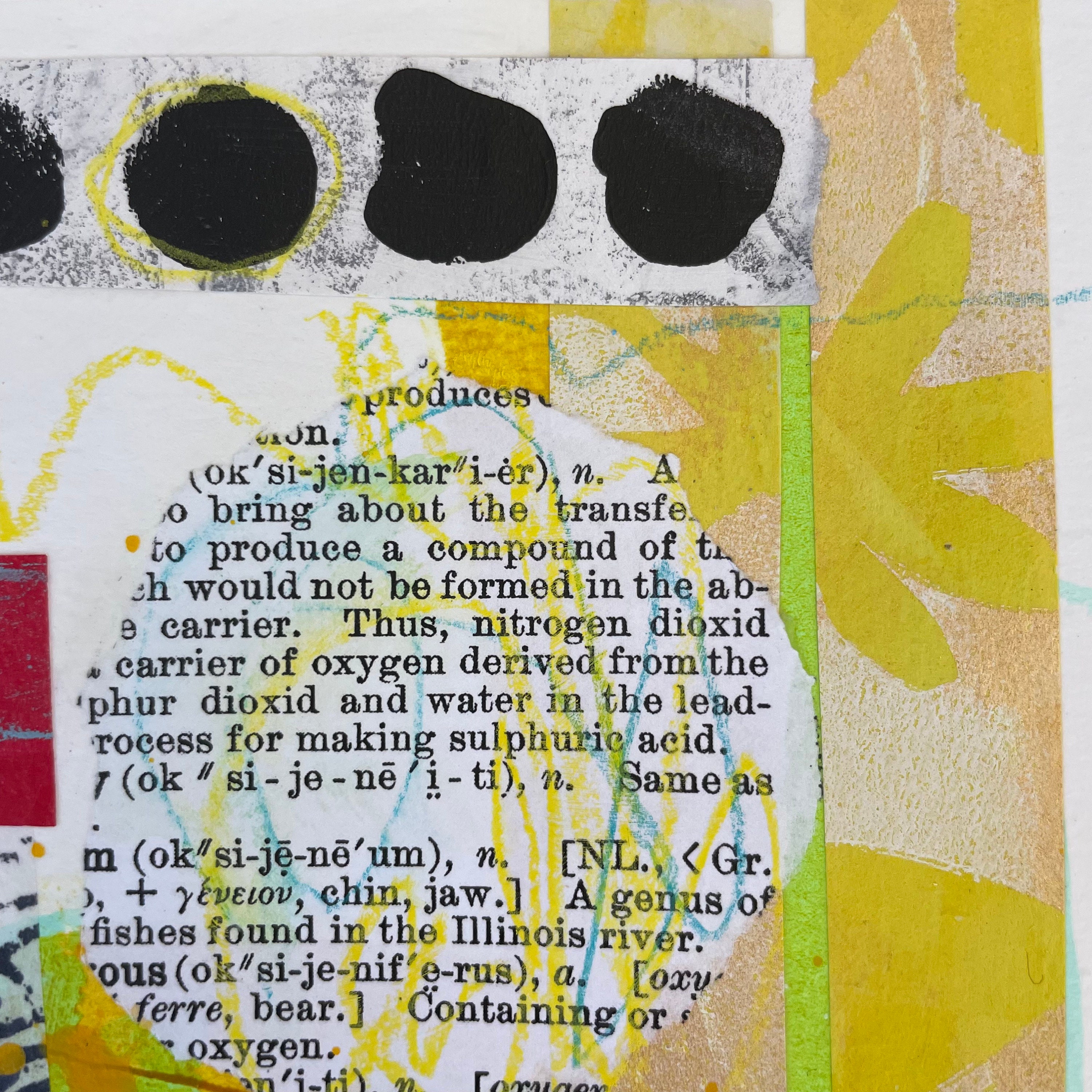 Multimedia Collage Painting, Modern Geometric Abstract, Geometric ...