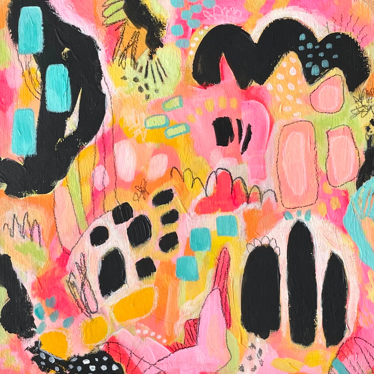 Abstract Home Decor Colourful Original Artwork Small Art - Etsy