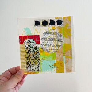 Multimedia Collage Painting, Modern Geometric Abstract, Geometric ...