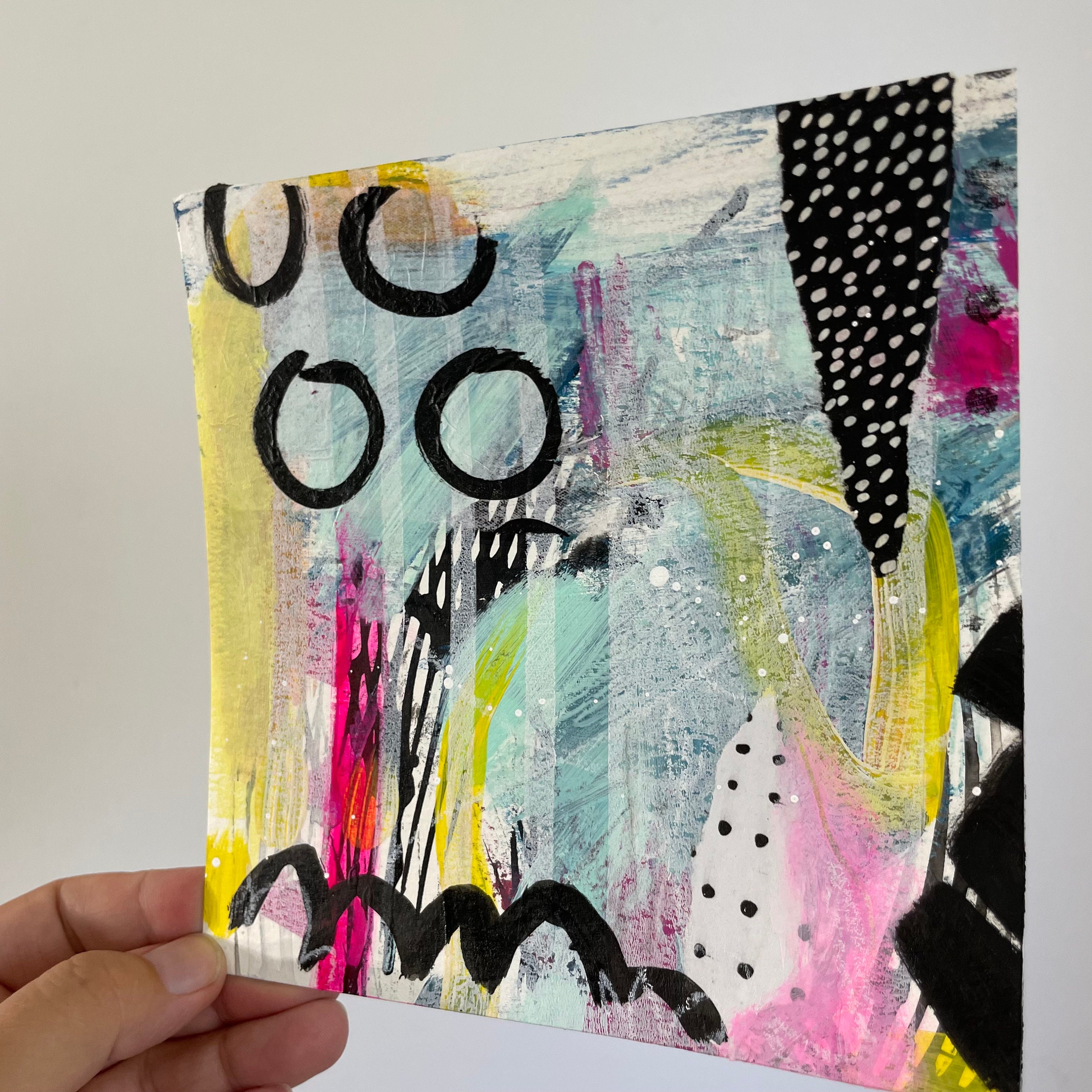 Mixed Media Collage Art, Original Abstract Painting, Original Painting ...