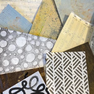 Neutral Collage Paper, Gelli Prints for Collage, Junk Journal Supplie ...