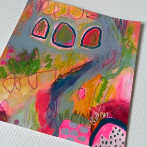 Small Painting on Paper, Painting Original, Wall Art on Paper ...
