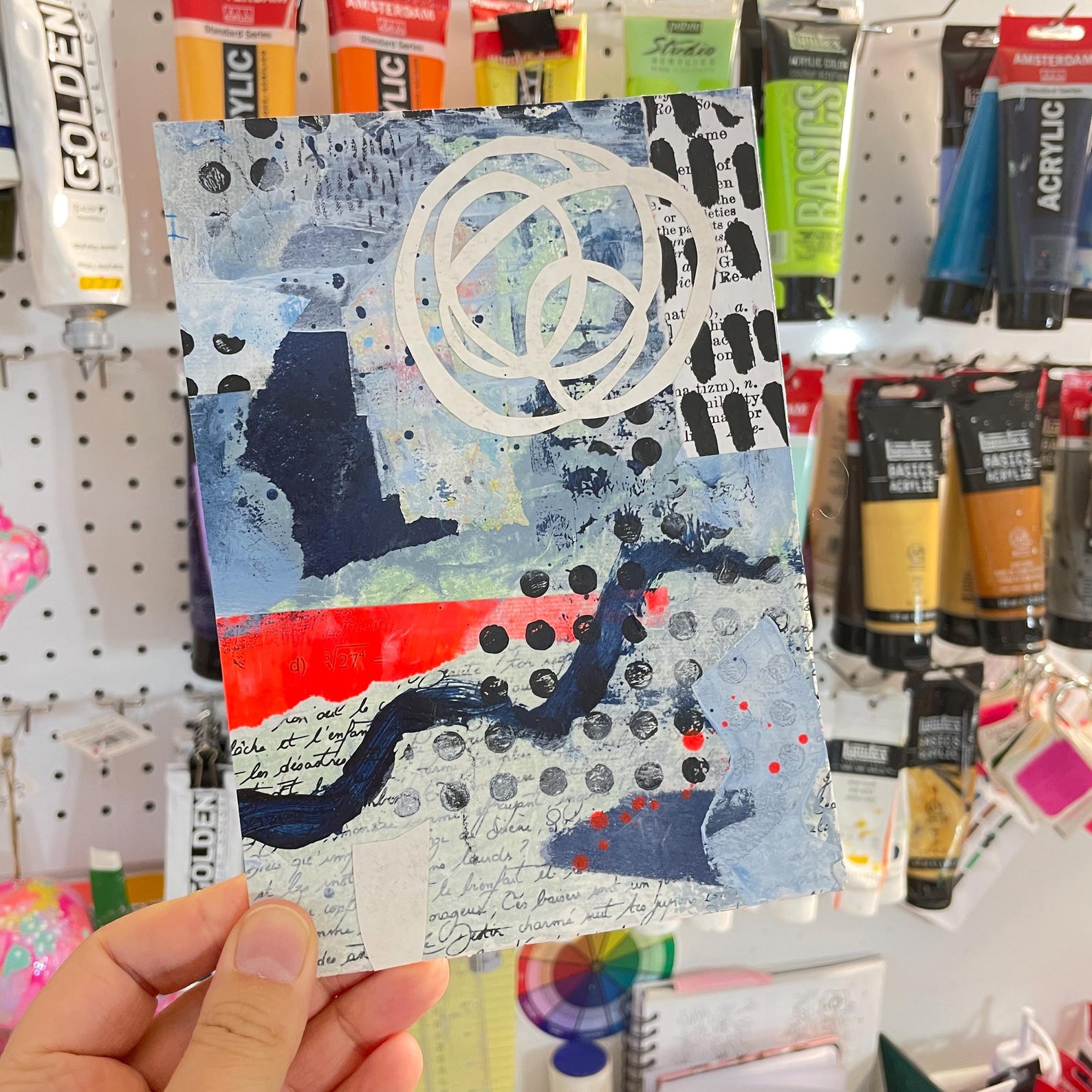 Abstract Art on Paper, "don't Divide Us", Collage Art, Mixed Media Art ...