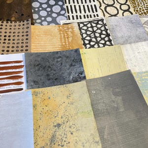 Neutral Hand Painted Collage Paper, Collage Fodder, Art Journal Collage ...
