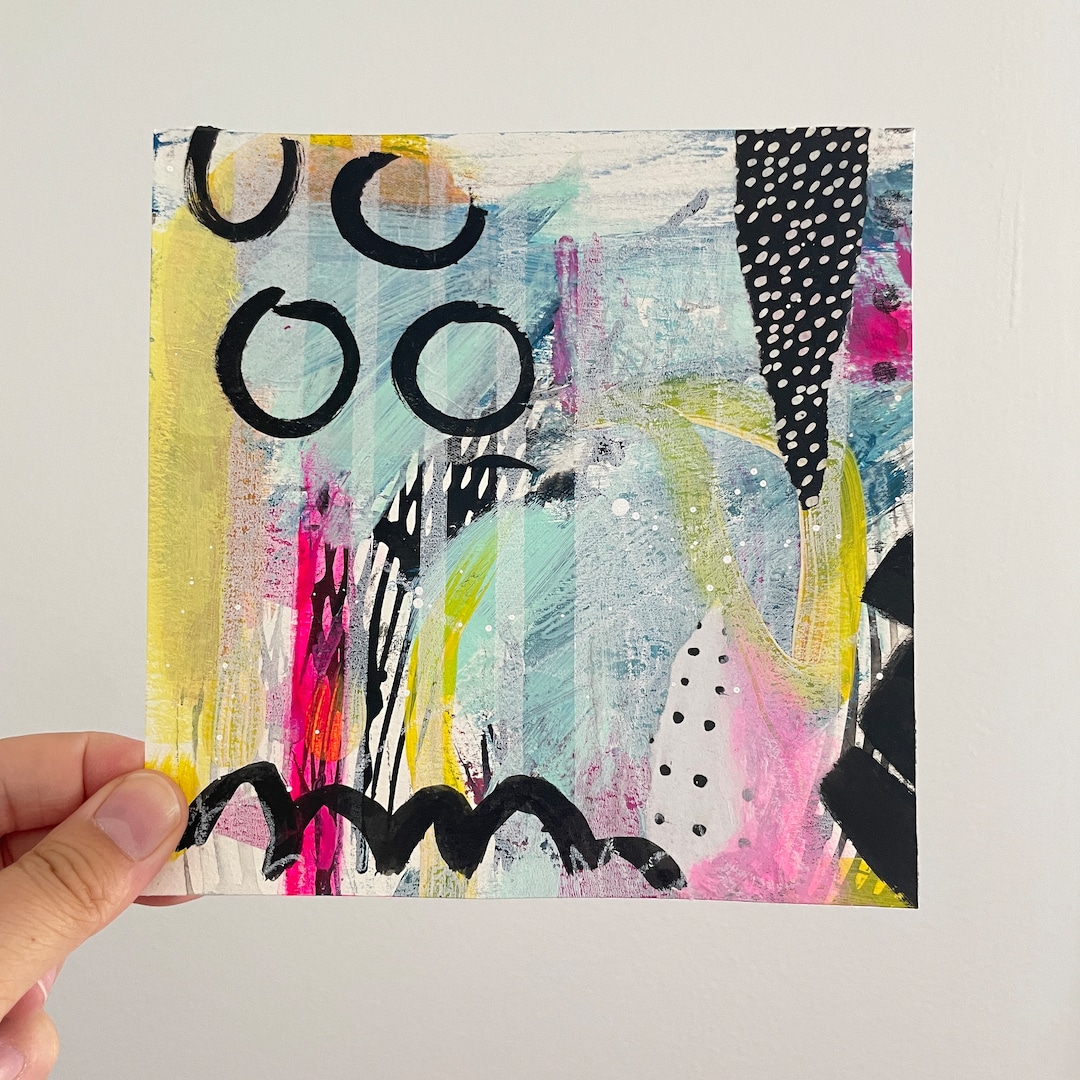 Mixed Media Collage Art, Original Abstract Painting, Original Painting ...