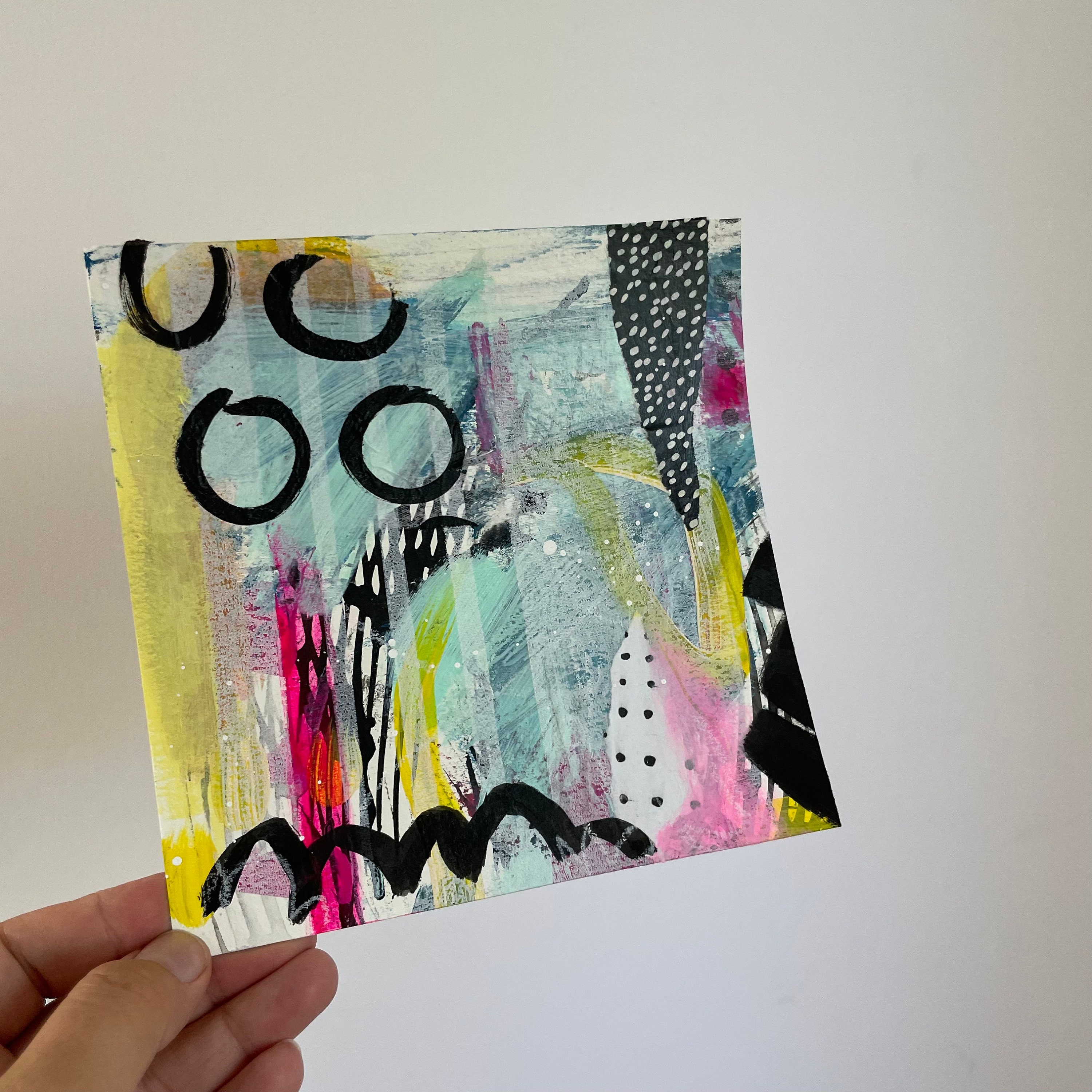 Mixed Media Collage Art, Original Abstract Painting, Original Painting ...