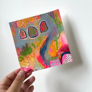 Small Painting on Paper, Painting Original, Wall Art on Paper ...