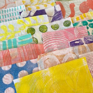 Translucent Collage Papers, Gelli Prints, Colorful Papers, Hand Painted ...