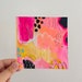Pink Abstract Art, Acrylic on Paper, Affordable Original Painting on ...