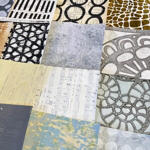Neutral Hand Painted Collage Paper, Collage Fodder, Art Journal Collage ...
