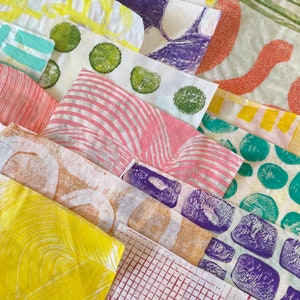 Translucent Collage Papers, Gelli Prints, Colorful Papers, Hand Painted ...