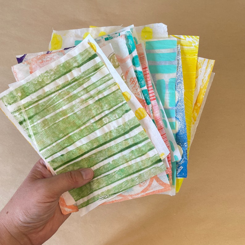Translucent Collage Papers, Gelli Prints, Colorful Papers, Hand Painted ...