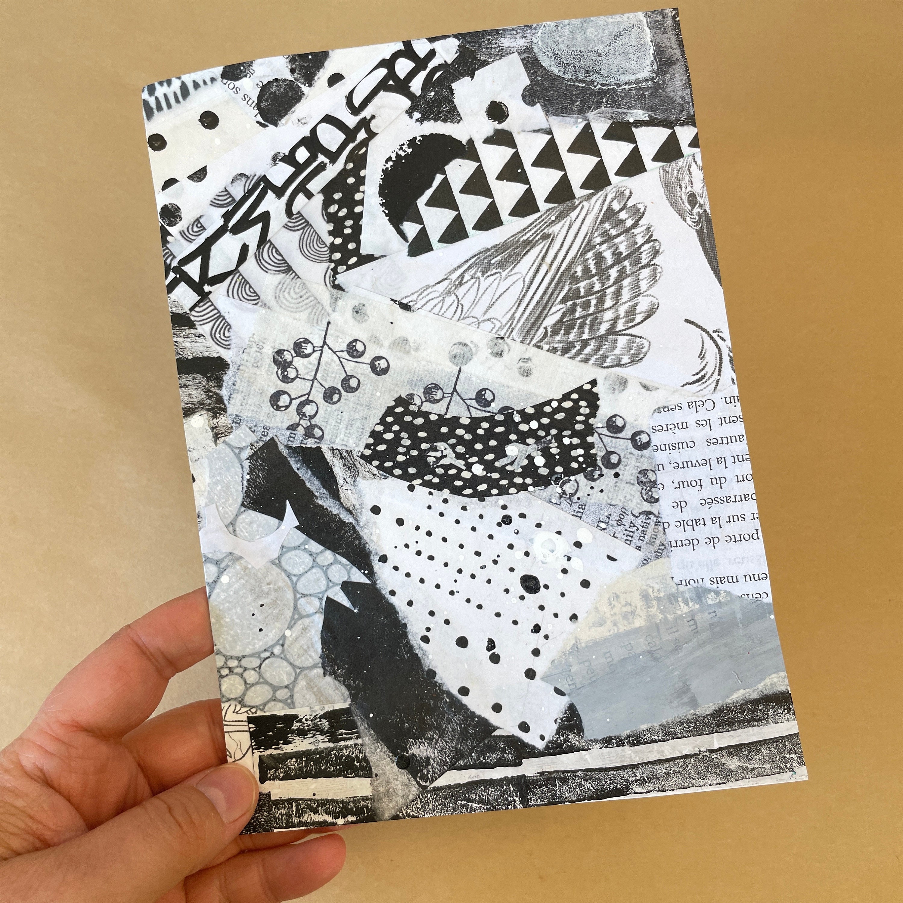 One Collage Masterboard, One Sheet Collage, Black White Collage Papers ...