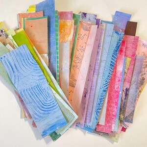 Pastel Paper Scraps, Hand Painted Fodder, Painted Paper Packs Scrapbook ...