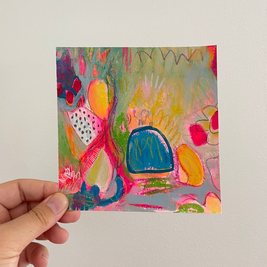 Affordable Original Art, Wall Art on Paper, Painting Original, Mini ...